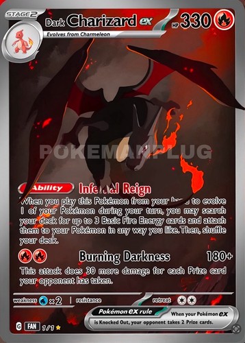 Dark Charizard Non Holo Pokemon Card VMAX EX GX ACG V Star custom | eBay UK