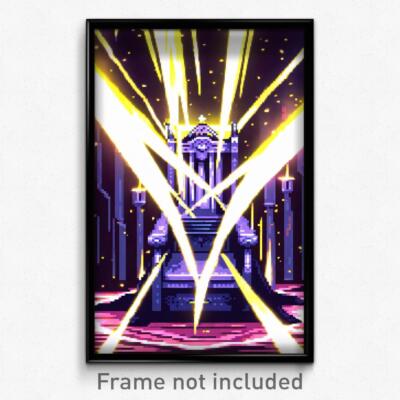 Pixel Art Poster - Distorted Throne (8 Bit Psychedelic Trippy Video ...