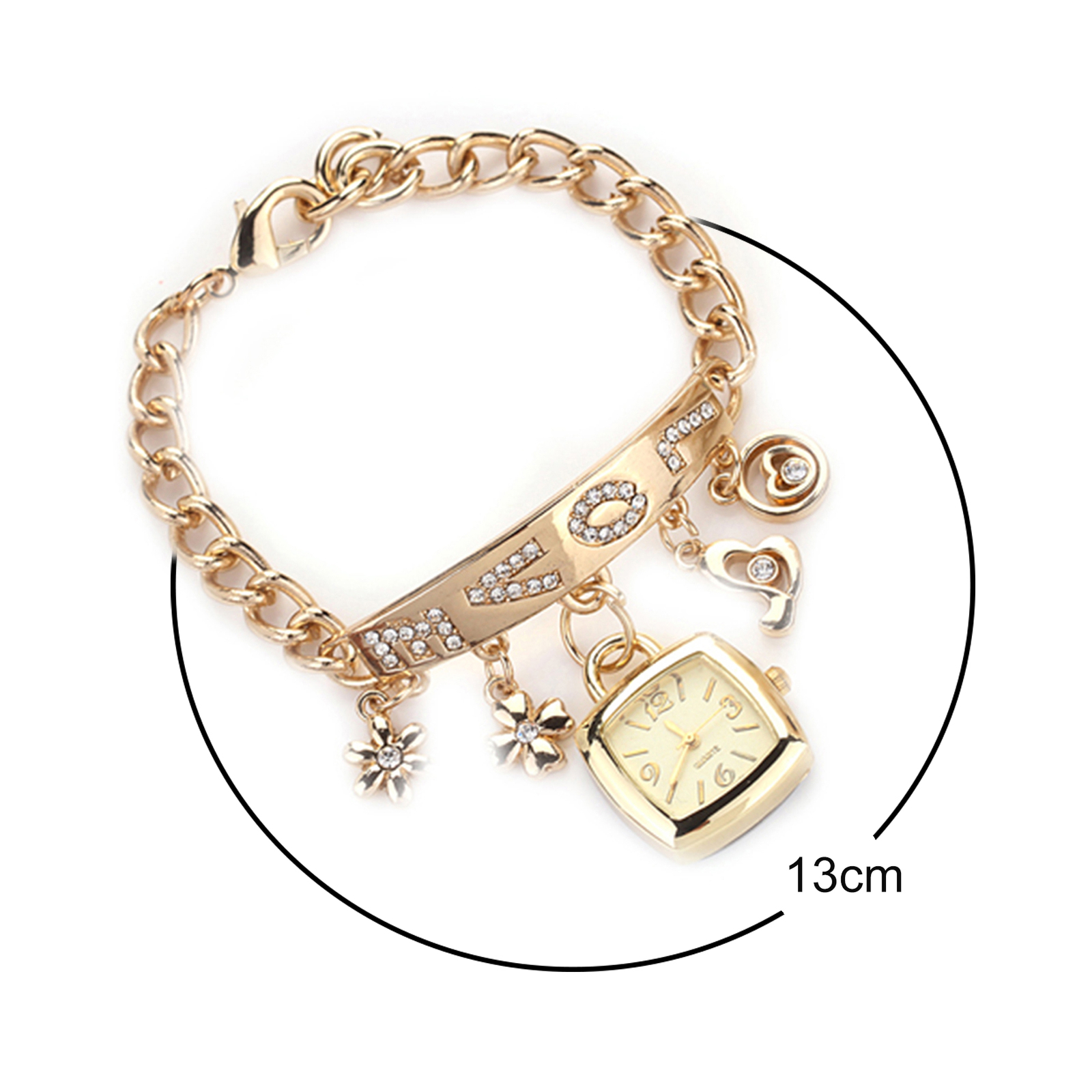 Wristlet Watch Wear-resistant Shiny Surface Stainless Steel Bracelet ...