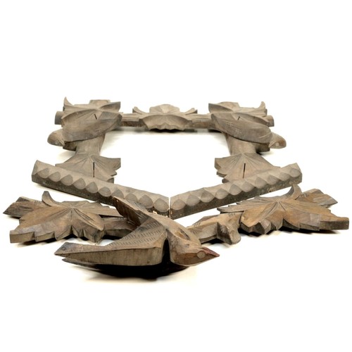 Cuckoo Clock Frame 15-3/4 inches tall and Crown Unusual Carving - GL67 ...