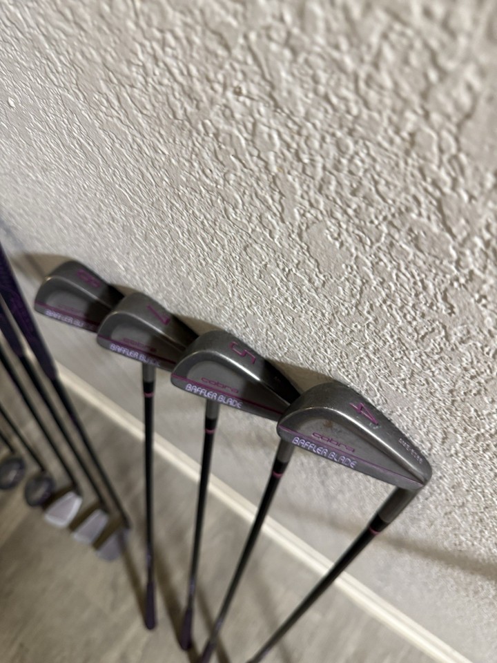 Lady Cobra Baffler Blade AMS 5355 Irons 1,3,5,7,4,5,7,8,9,PW,SW Petite ...