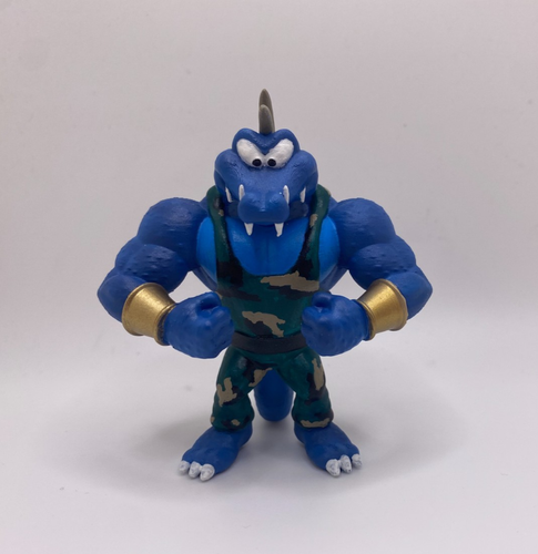 Custom Donkey Kong Country Figure - Krusha Kremling - Nintendo SNES 3D ...