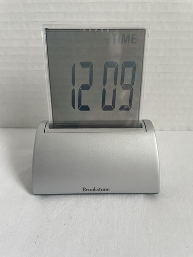 Brookstone Vintage Clock Alarm Time Temperature Date and Timer | eBay