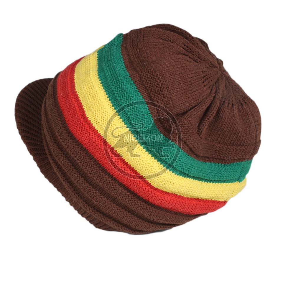 Jamaica Rasta Roots Africa Rastafari Marley Short Crown Hat Cap 100% ...
