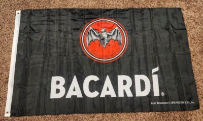 Bacardi Rum 3x5 Flag Banner Tapestry Black 2019 With Gromets Wall ...