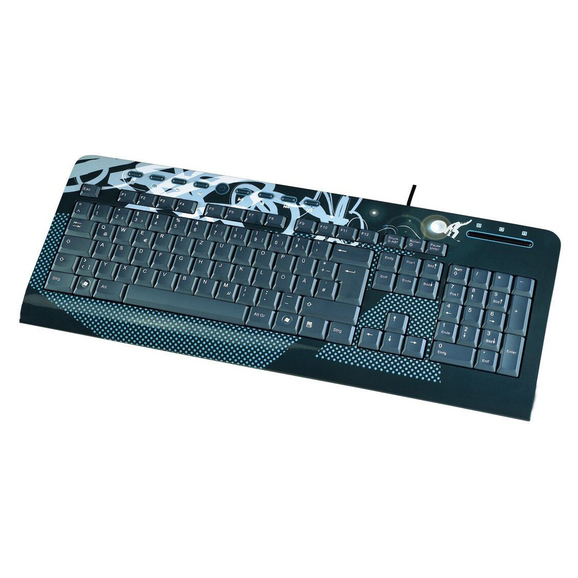 Hama PC-Tastatur Multimedia Boarder, Petrol, Media Keyboard USB | eBay