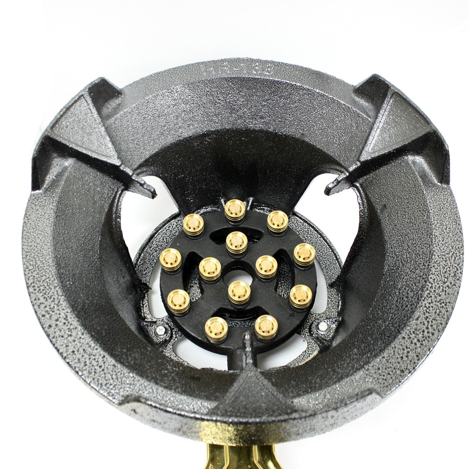 15" Cast Iron 100K BTU 13 Head LP Jet Burner Propane Wok Fry Cooking ...