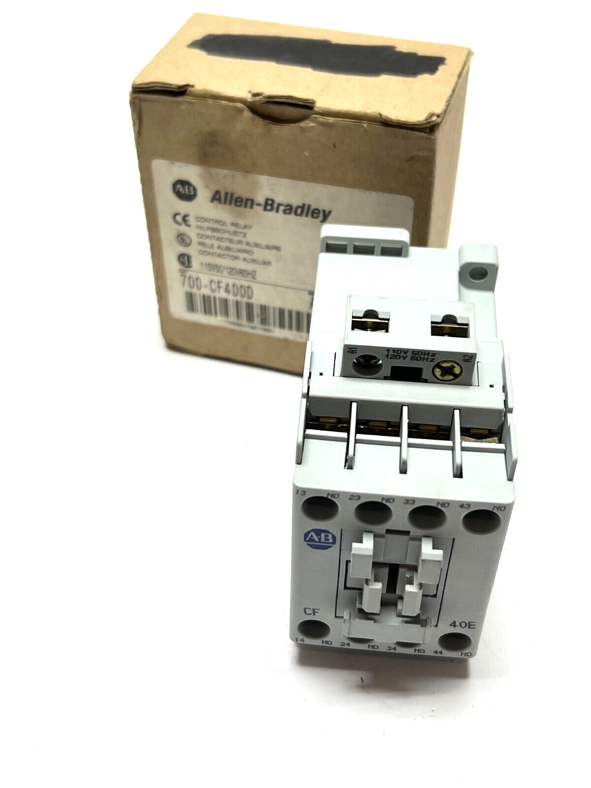 Allen Bradley Control Relay 110V/120VAC Screw Terminals 4 Normal Open ...