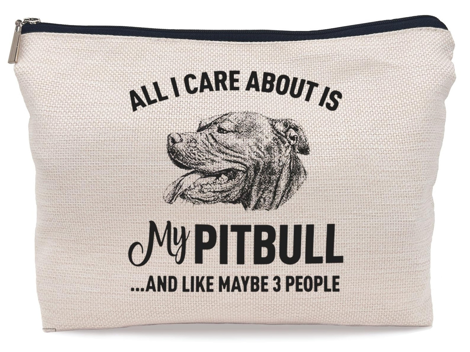 All I Care About is My Pitbull Makeup Bag,Funny Pitbull Dog Cosmetic ...