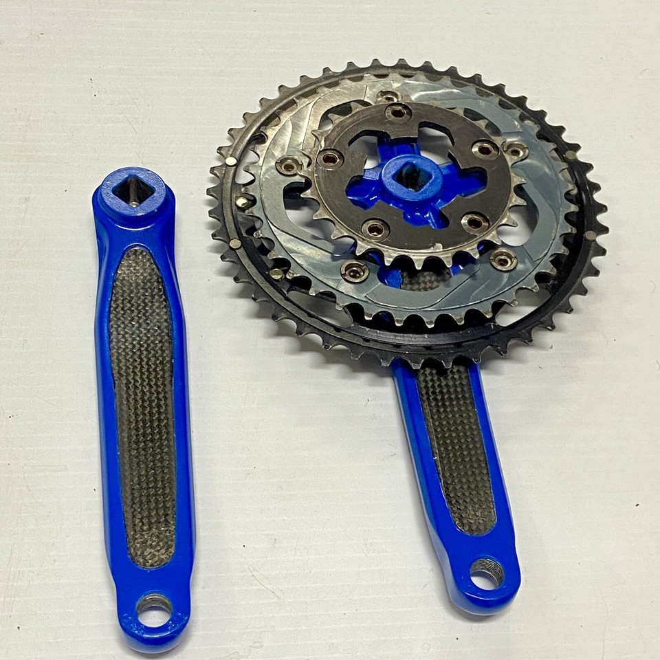 RARE REFURBED BLUE RACE FACE FORGED NEXT CARBON CRANKSET 175MM 110BCD ...