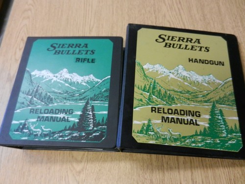 Lot 2 Sierra Bullets Reloading Manuals Handgun & Rifle Used 3 Ring ...