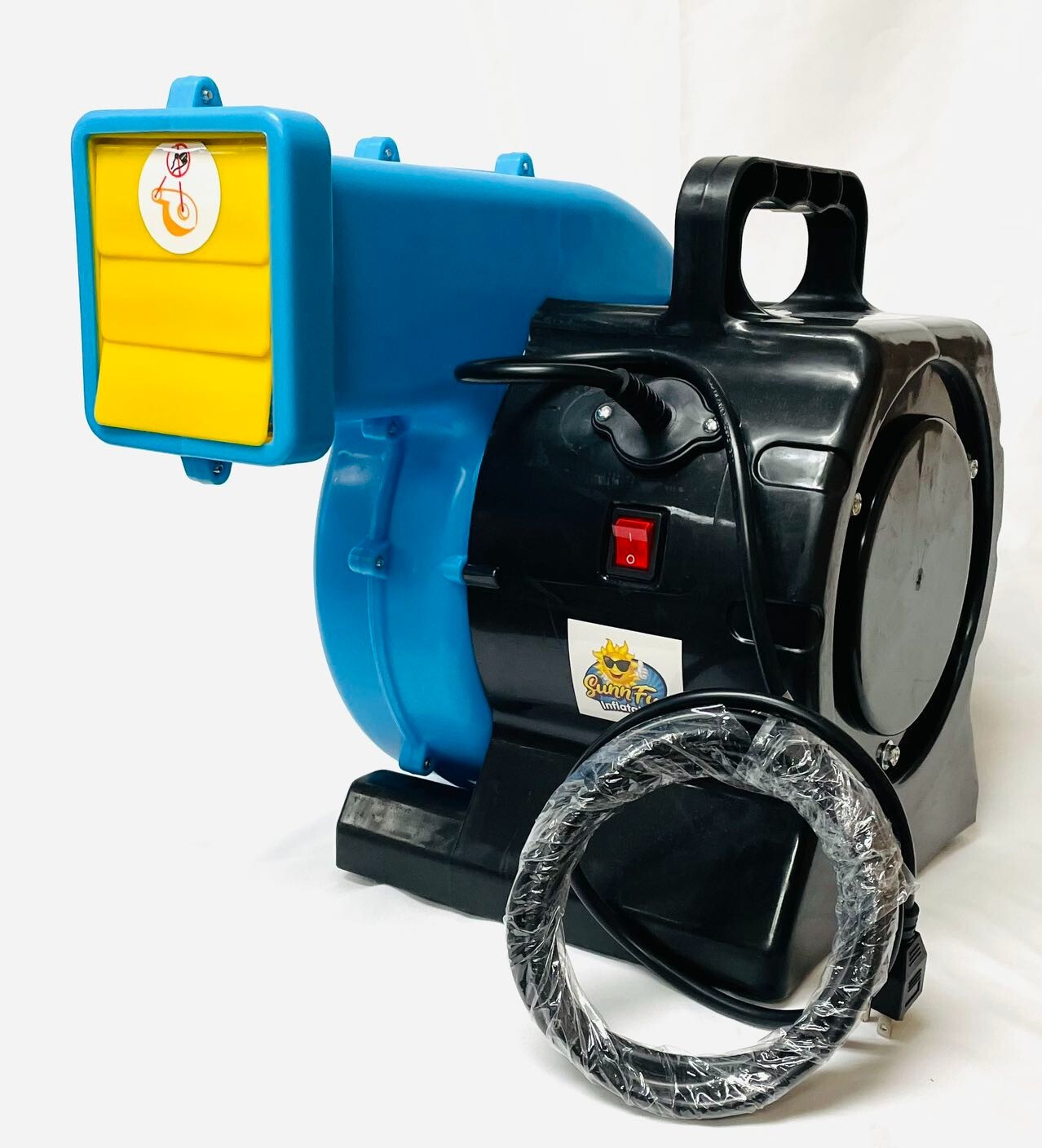 Inflatable Rainbow Bounce House Combo Wet Dry Slide 100% PVC Pool & 1HP ...