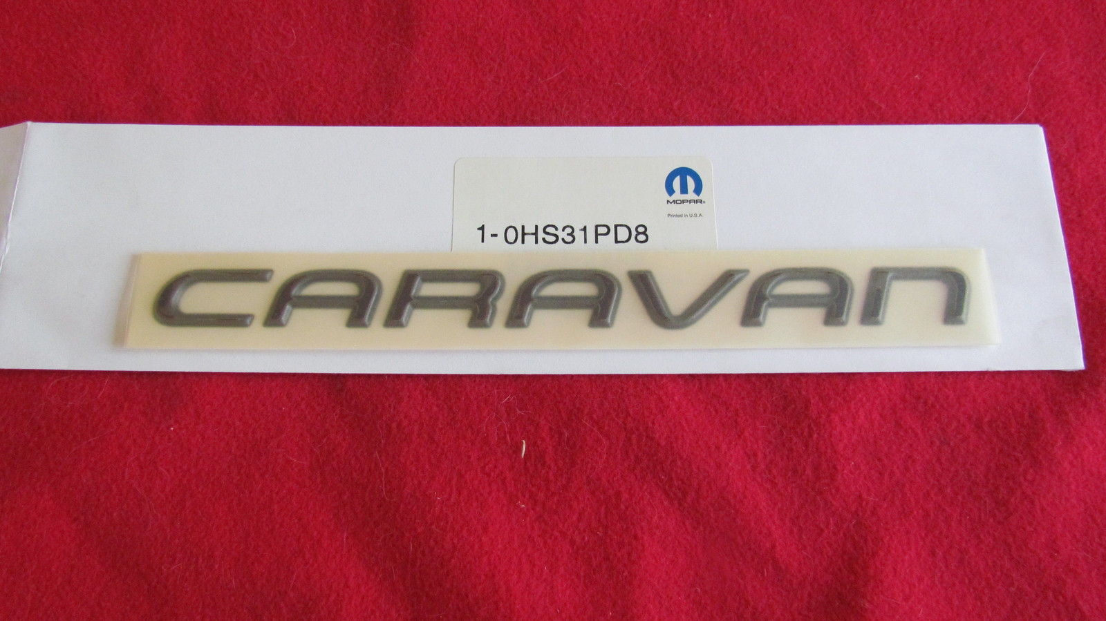 New OEM Dark Gray Dodge "CARAVAN" Nameplate Emblem Letter Kit Badge ...