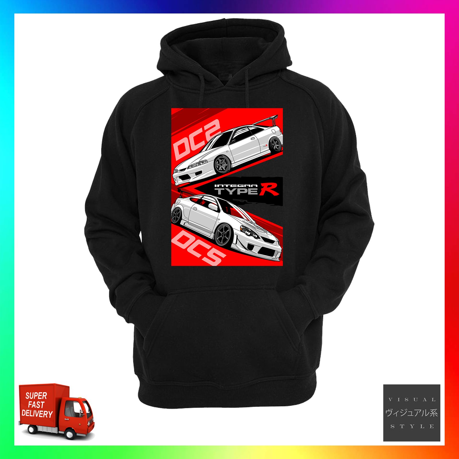 Integra Unofficial DC2 DC5 Tribute Hoodie Hoody Kanjo Type Turbo JDM ...