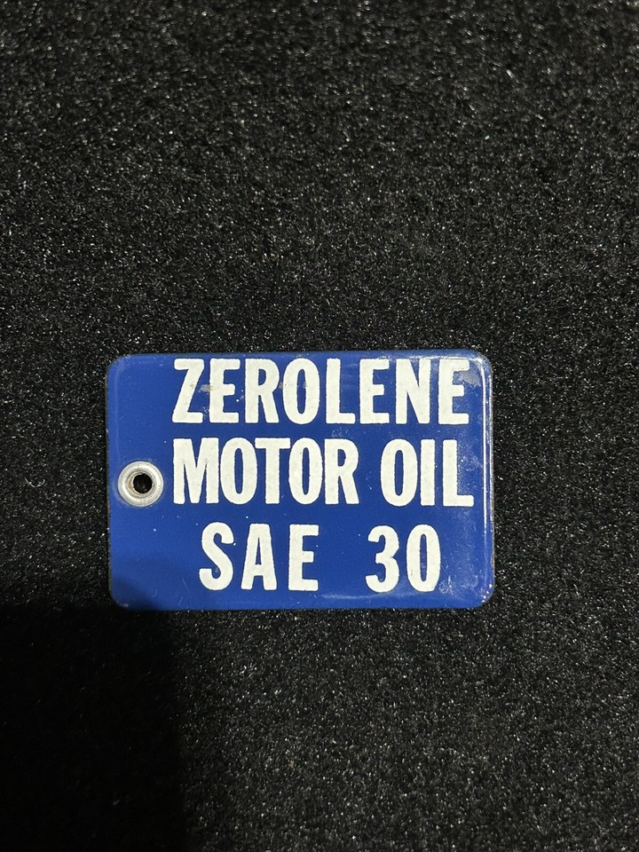 Original Zerolene Motor Oil SAE 30 Porcelain Barrel Tag Sign B2 | eBay