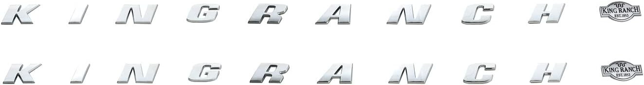 2pack King Ranch Emblems Side Fender Letter Kingranch Sticker Badge 3D ...