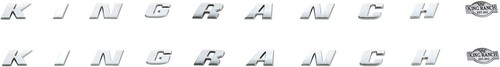 2pack King Ranch Emblems Side Fender Letter Kingranch Sticker Badge 3D ...