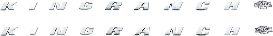 2pack King Ranch Emblems Side Fender Letter Kingranch Sticker Badge 3D ...