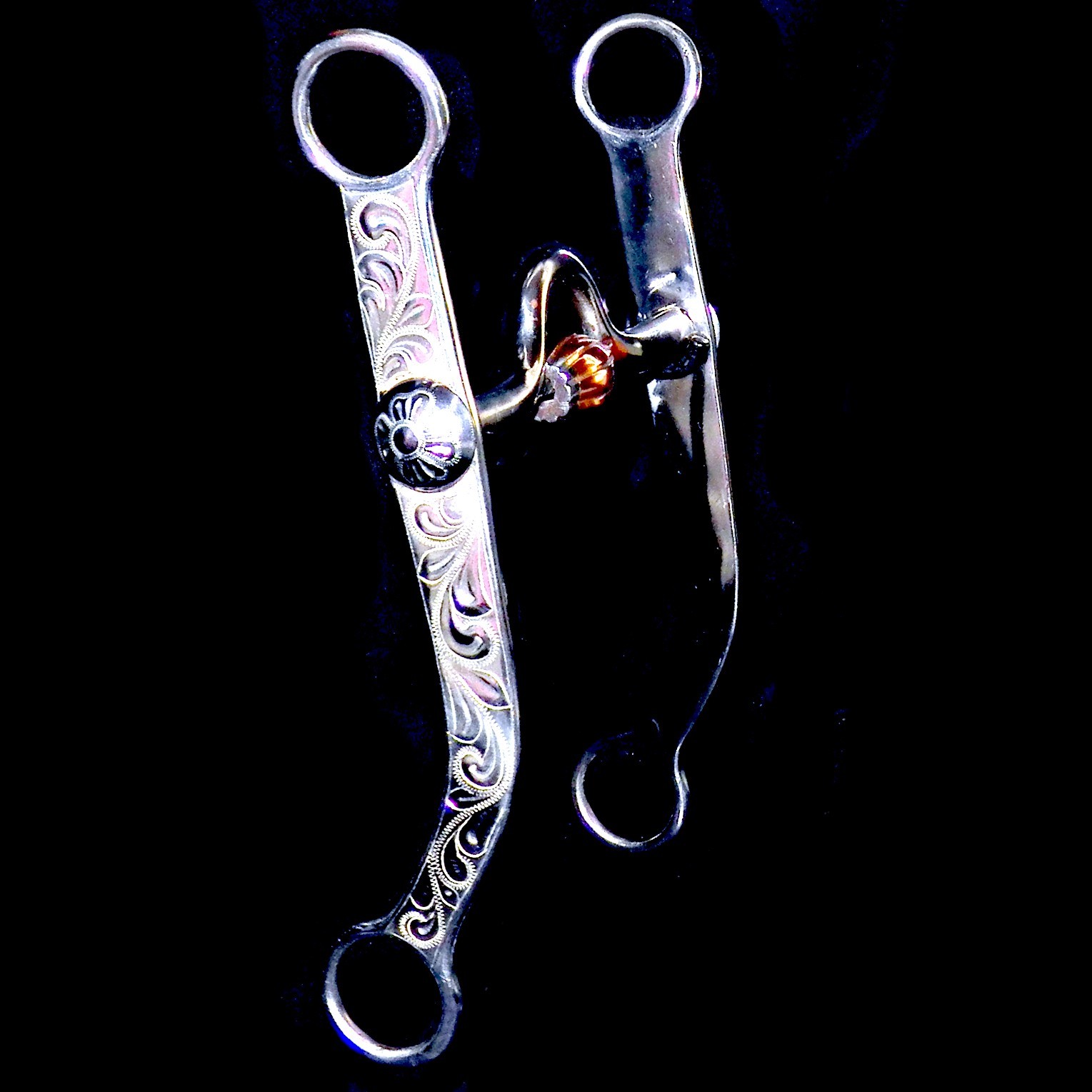 Sterling Silver Stainless Western Pleasure Grazer Low Port Roller ...