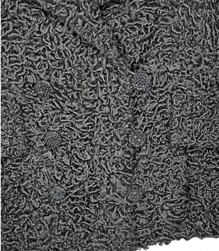 Black Vintage Beautiful Persian Karakul Lamb Fur Coat Turquoise Lining ...