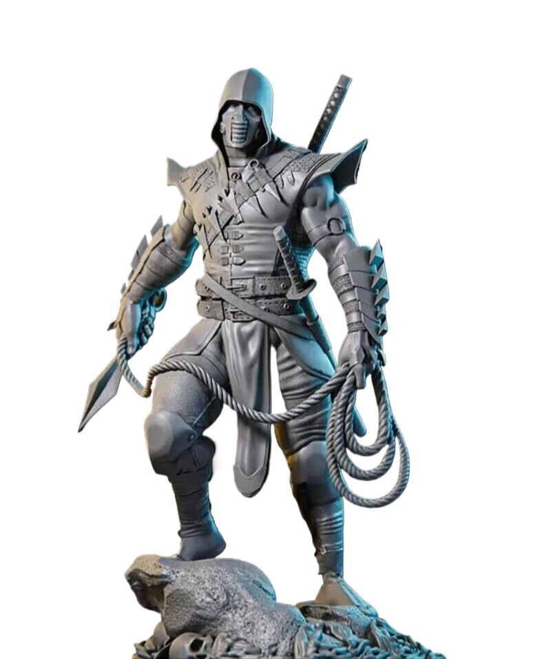1/24 Resin Figure Model Kit Game Mortal Kombat Scorpion Miniature ...