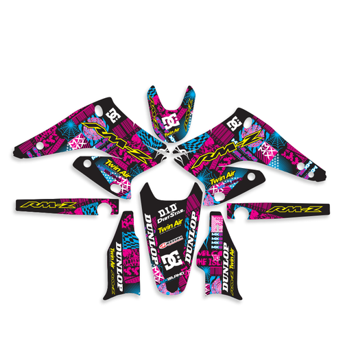 1999 2000 RM 125 / 250 GRAPHICS KIT SUZUKI RM125 /RM250 NIGHTRIDER BIKE ...