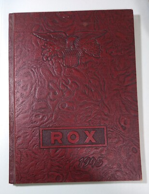 Roxana Community High School Illinois 1945 The Rox Yearbook Nice ...