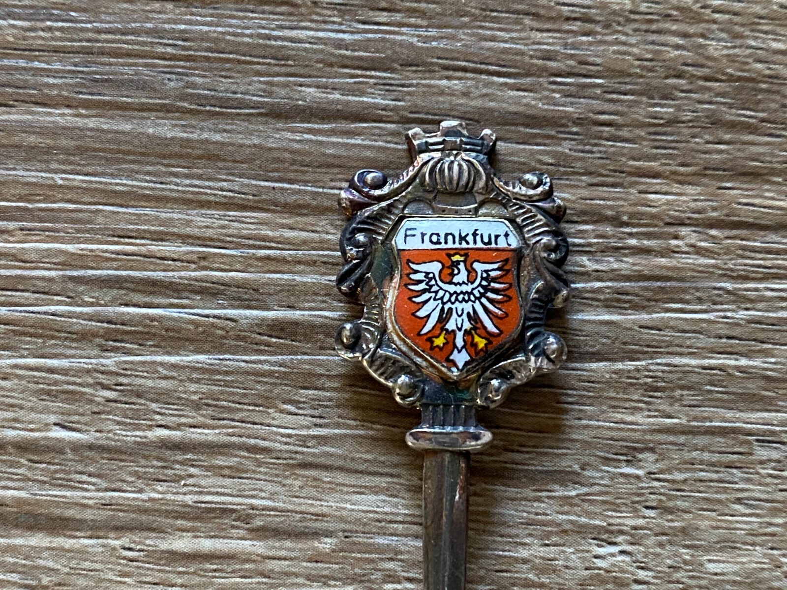 VINTAGE FRANKFURT ANTIKO 100 COLLECTOR SILVERPLATE SOUVENIR SPOON ...