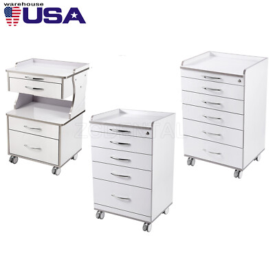 2/4/5 Drawers Dental Mobile Cabinet Assistant Cart Medical Utility ...