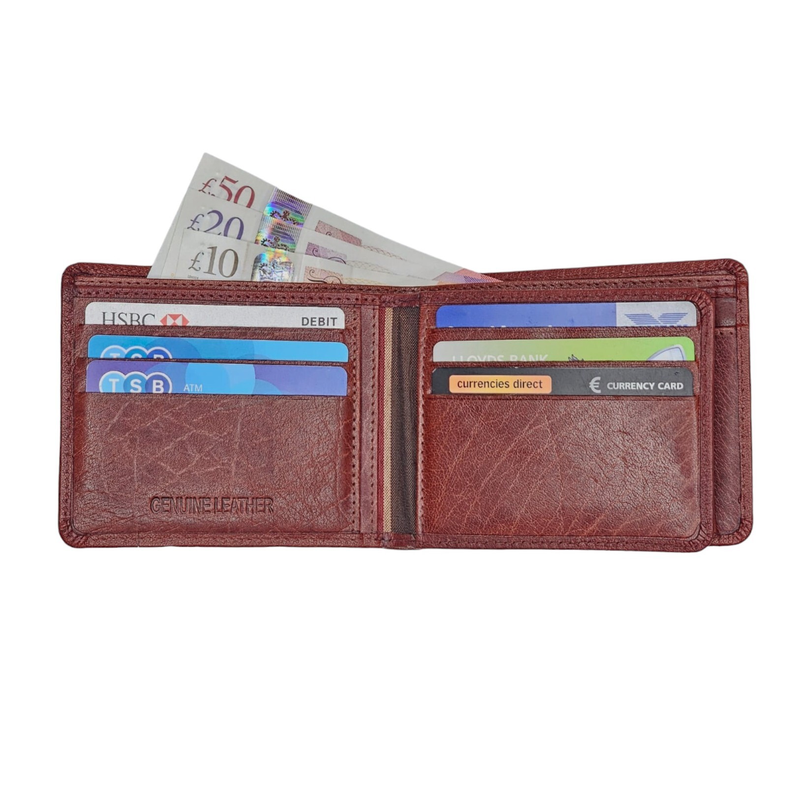 Personalised Woodbridge Top Grain Leather Coin Pocket Wallet For Men ...