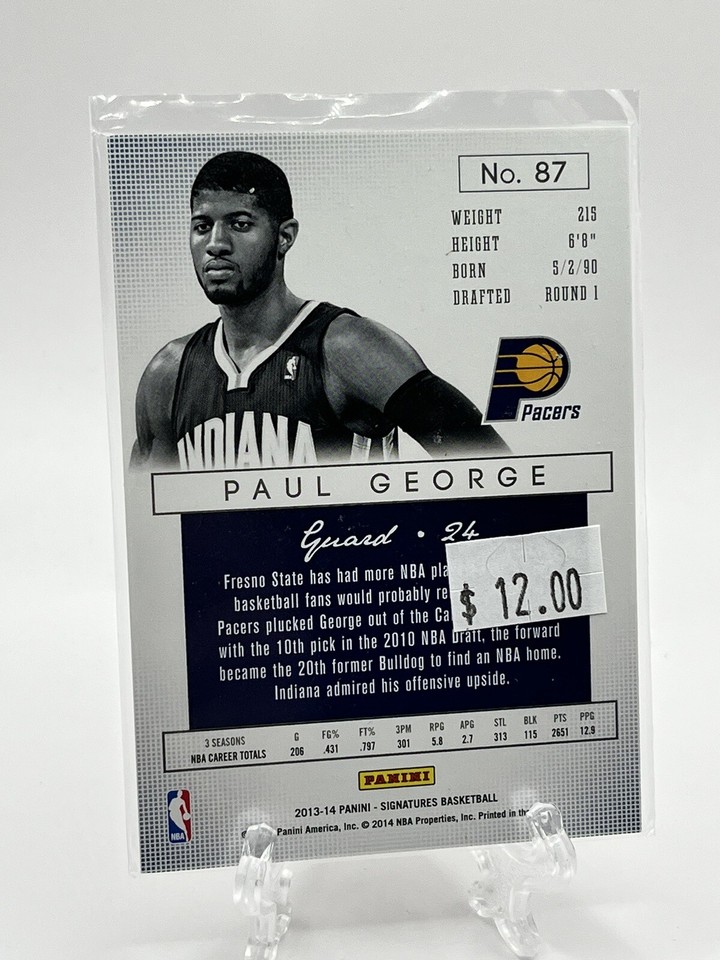 2013-14 Panini Signatures 05/25 #87 Paul George Indiana Pacers | eBay