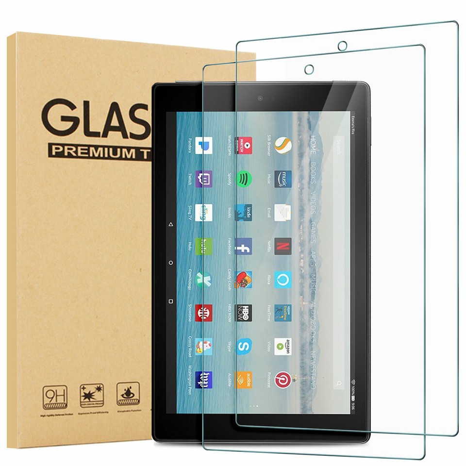 2 Pack Tempered Glass Screen Protector For Amazon fire 7" / HD 8"/ HD ...