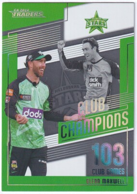 2024/25 CRICKET TRADERS 'CLUB CHAMPIONS PRIORITY' CC09 GLENN MAXWELL ...