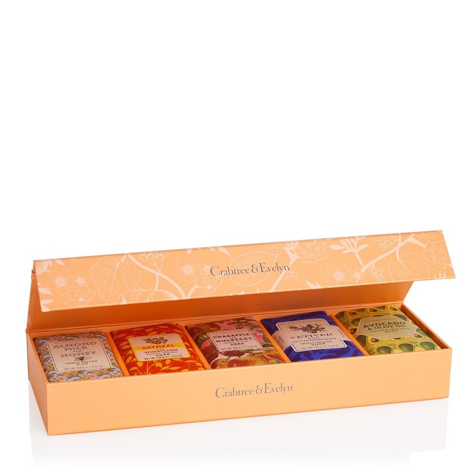 Crabtree & Evelyn Heritage Soaps Splendour Gift Set 5 LARGE BARS X 158g | eBay