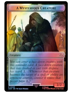 Assassin Token // A Mysterious Creature Token Foil Assassin's Creed MTG ...