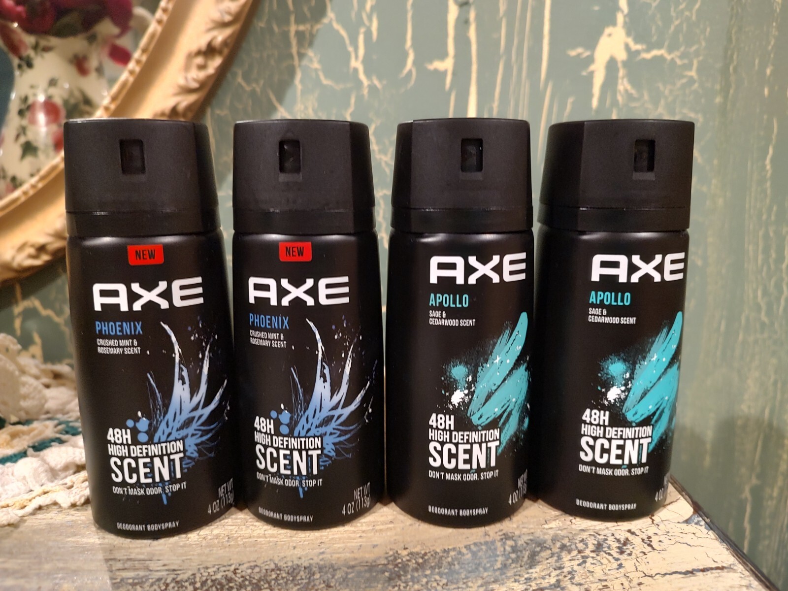 4 Lot Axe 48-Hour Scent Body Spray Phoenix, Apollo NEW FAST/FREE SHIP ...