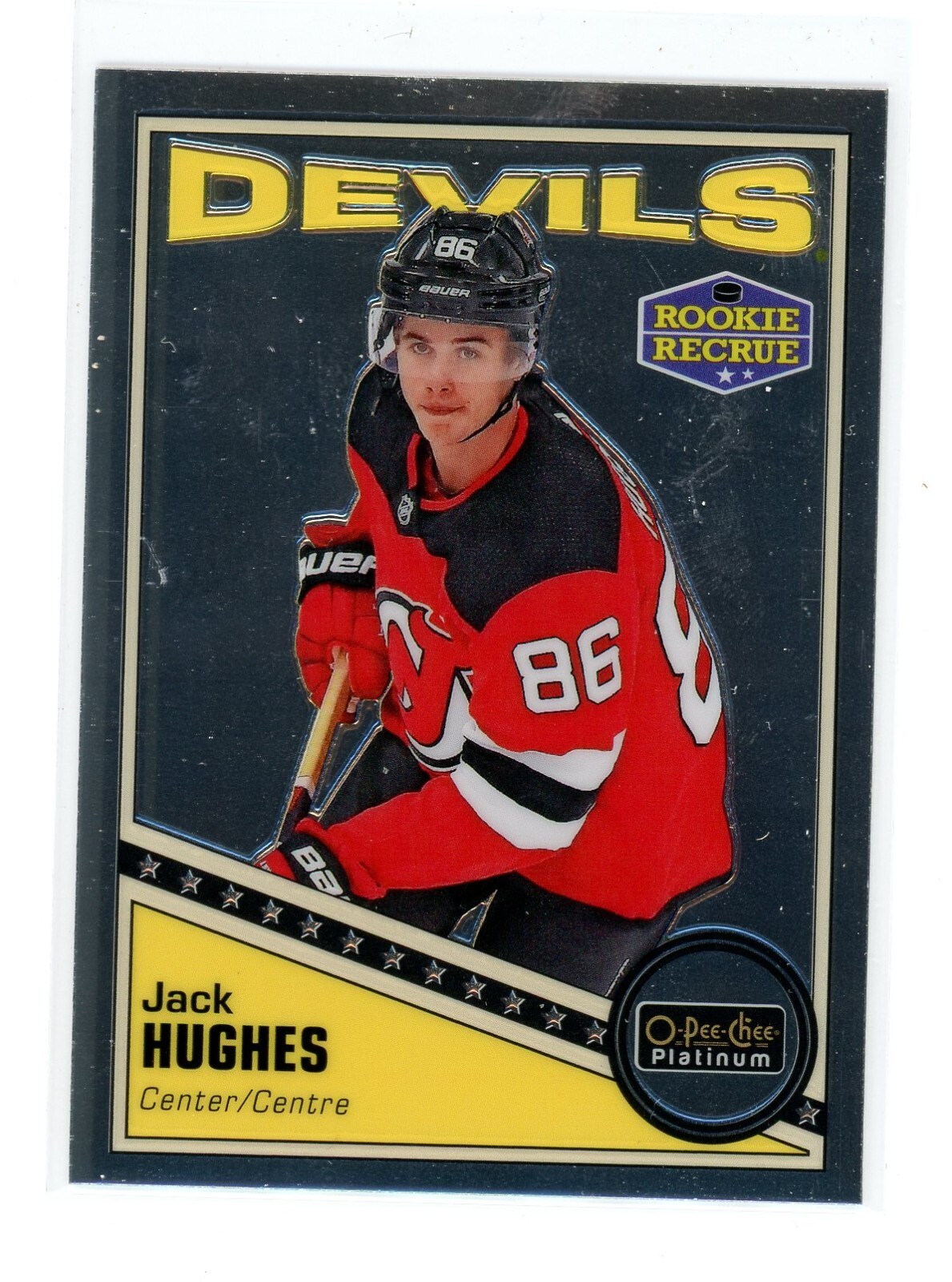 2019-20 O-Pee-Chee Platinum Retro Rookie Jack Hughes #R-100 Rookie RC ...