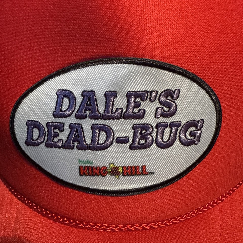 SDCC 2025 EXCLUSIVE King of the Hill Dale’s Dead Bug Red Trucker Hat ...