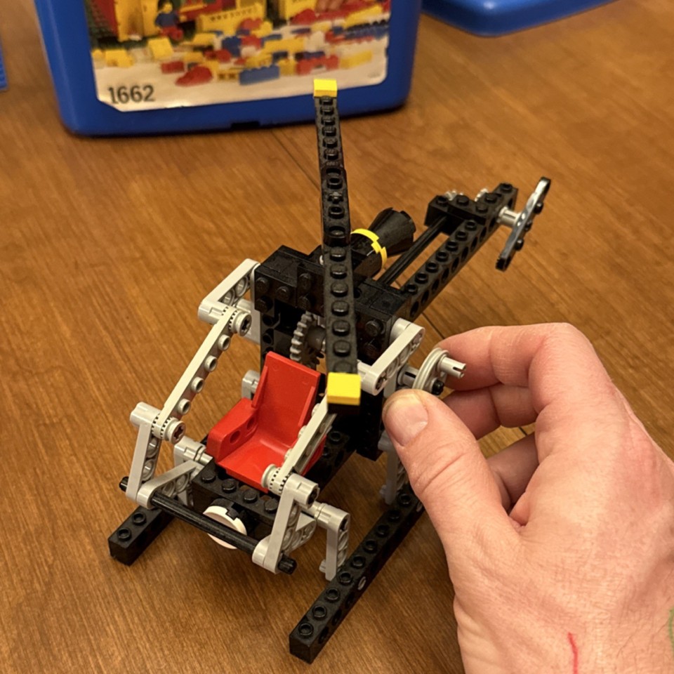 LEGO Night Chopper Helicopter 8825 Complete Set Black White Red Plastic ...