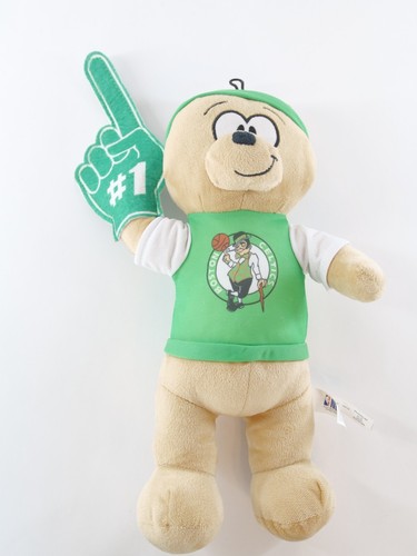 Boston Celtics 16" 2021 Plush Teddy Bear Bandana #1 Finger - NBA Store ...