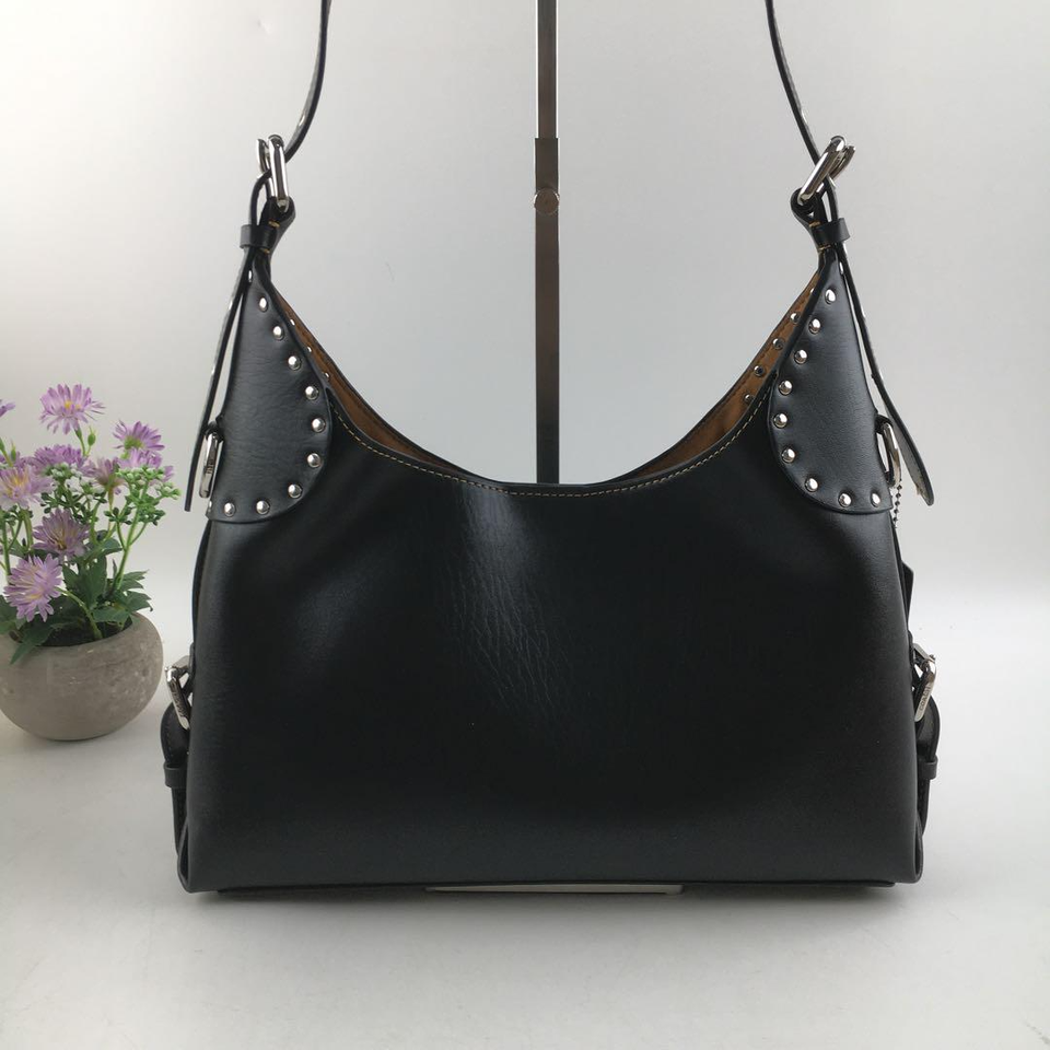 COACH CT722 Black Cargo Shoulder Bag Leather Crossbody Outlet New | eBay