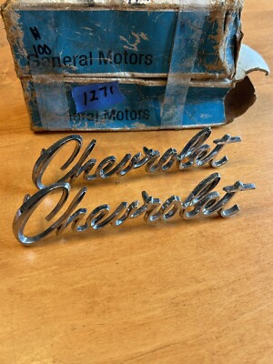 67 Impala Header Panel Trunk Lid Emblems NOS Pair | eBay