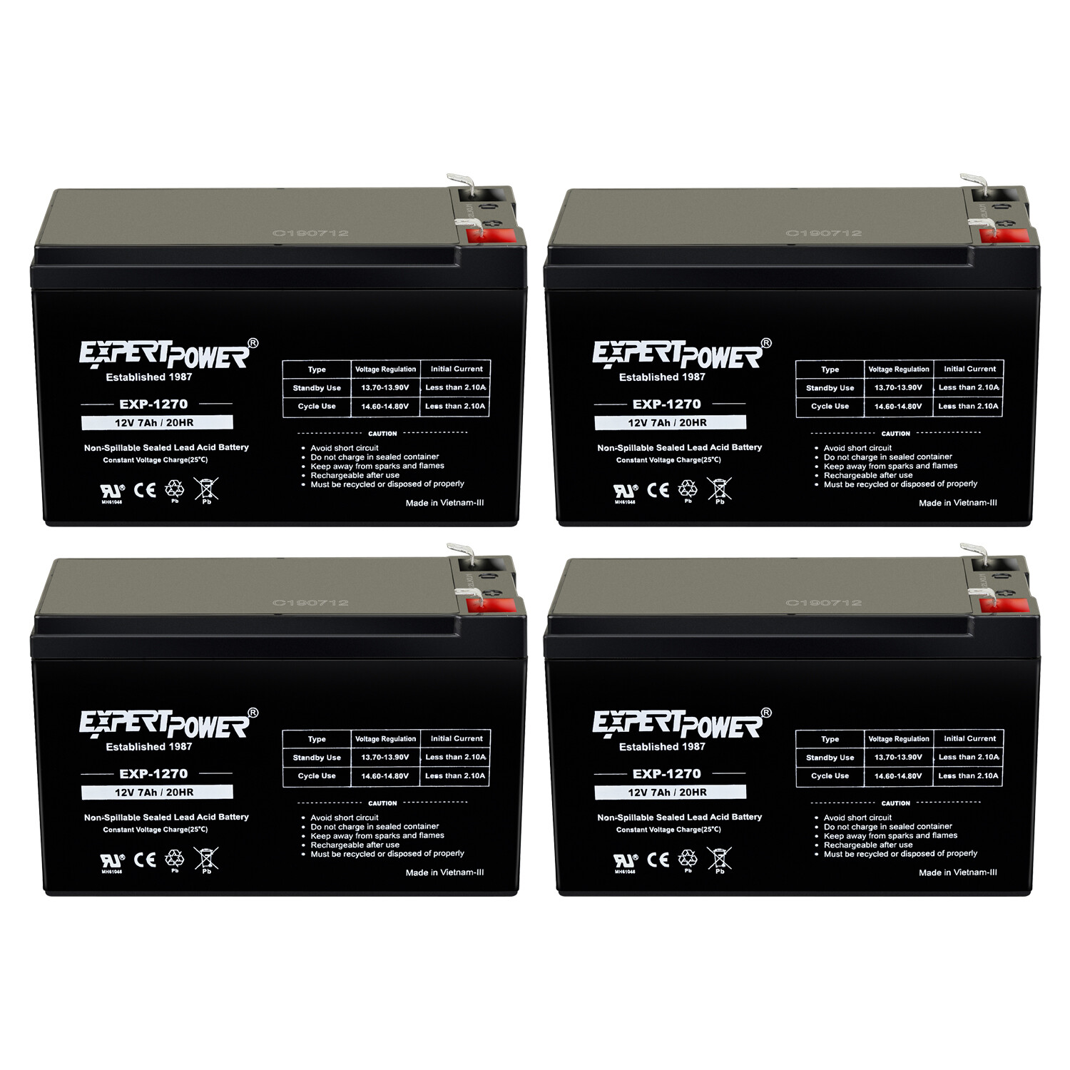 4 Pack - 12V 7Ah Battery for Razor E200 & E300S electric scooter | eBay