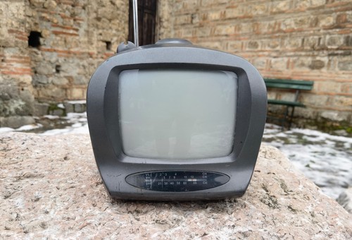 Lenco vintage mini portable CRT television, cute and elegant design ...