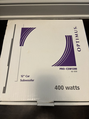 Optimus 12” Subwoofer PRO-CSW1200 with box and instructions | eBay