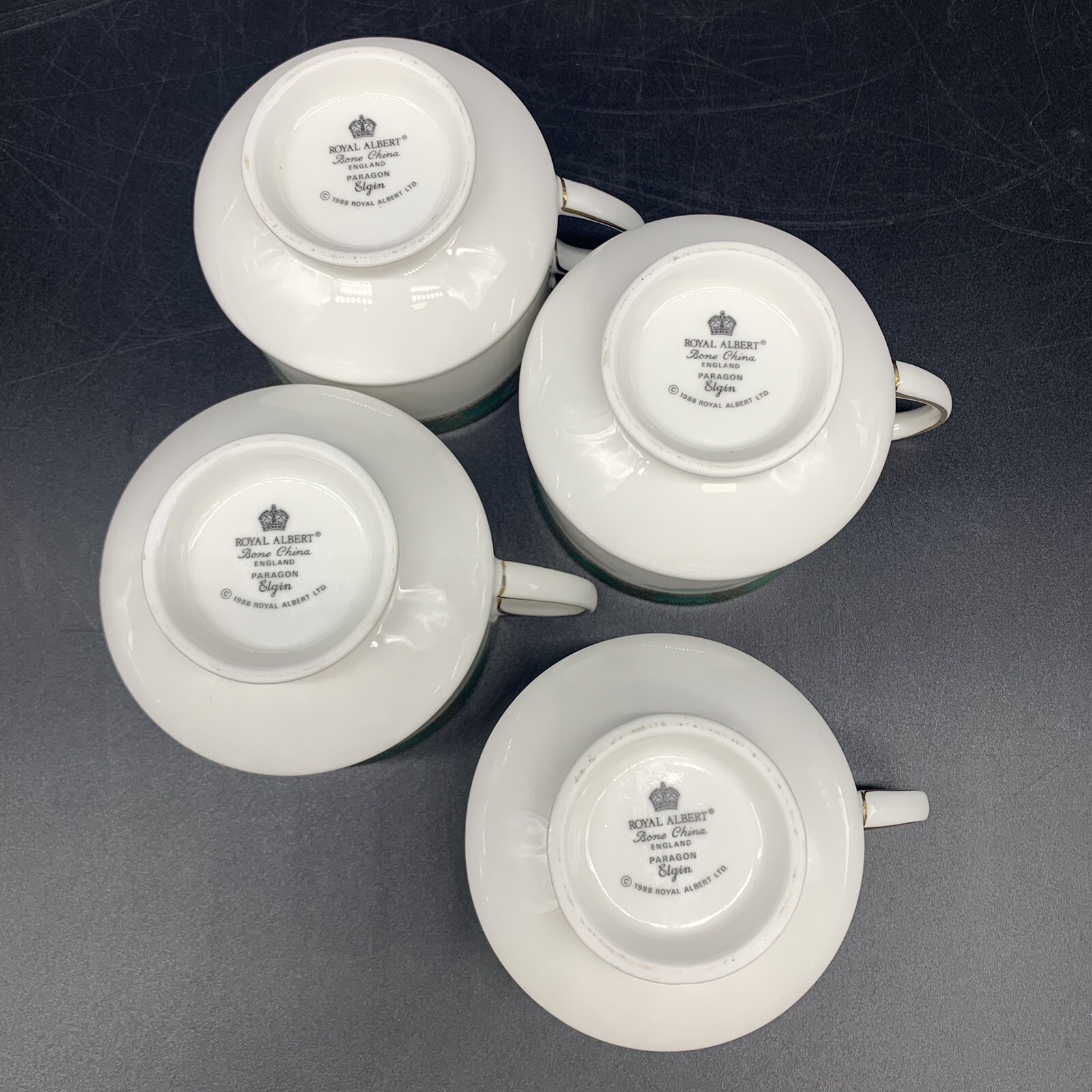 Set of 4 VTG 1988 Royal Albert England Bone China Paragon Elgin 2.75 ...