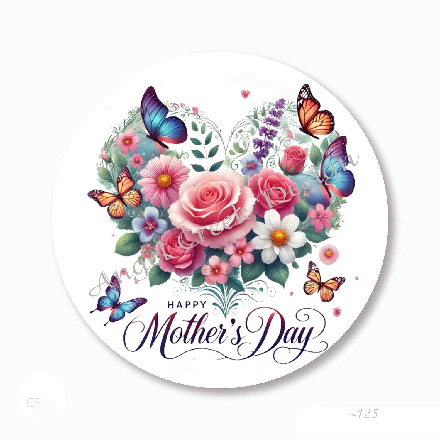 HAPPY MOTHER'S DAY FLORAL BUTTERFLY HEART SCRAPBOOK STICKERS ENVELOPE ...