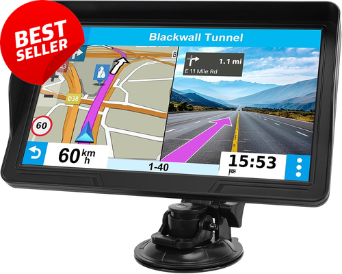 9" GPS Navigator for Car, Truck, RV, 2025 Map, Voice Directions, Speed ...