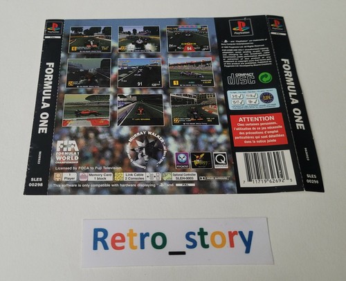 Sony Playstation PS1 - Formula One - Jaquette Arrière / Back Cover | eBay