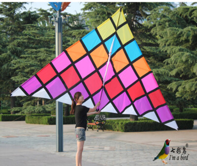 4.3m Magic Square Delta Kite nylon Cloth With Flying Tools and Good ...